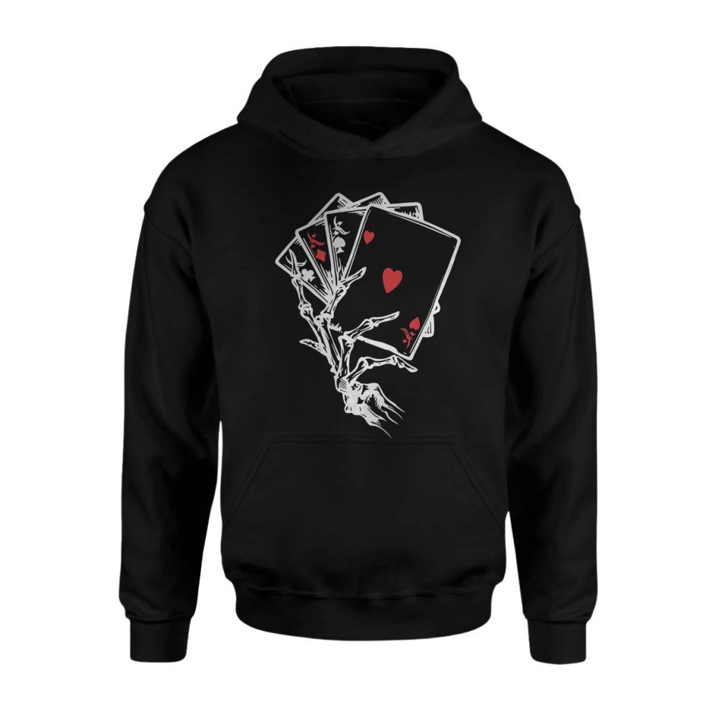 Skeleton Hand Playing Cards T-Shirt - Tshirts I Want Store