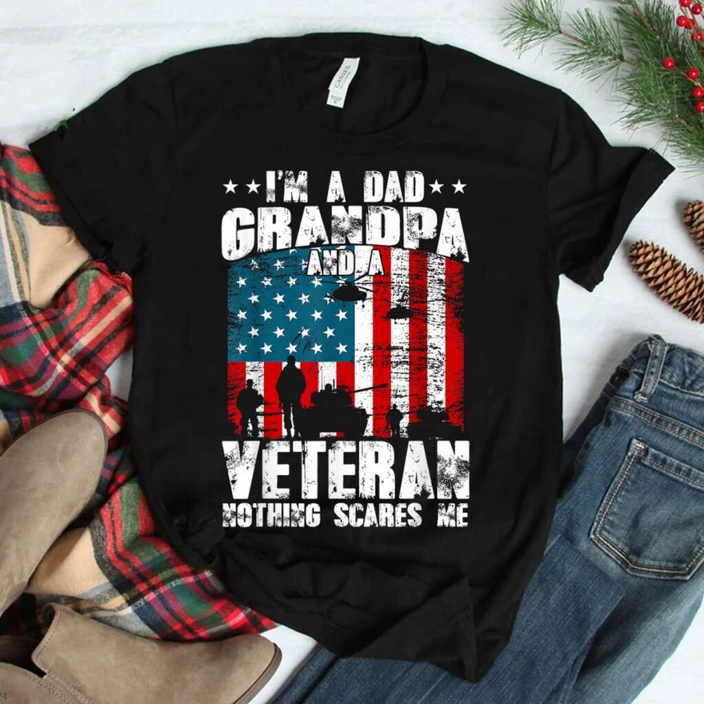 Happy Veterans Day Dad And Grandpa Veteran Father's Day Shirt - Tshirts ...