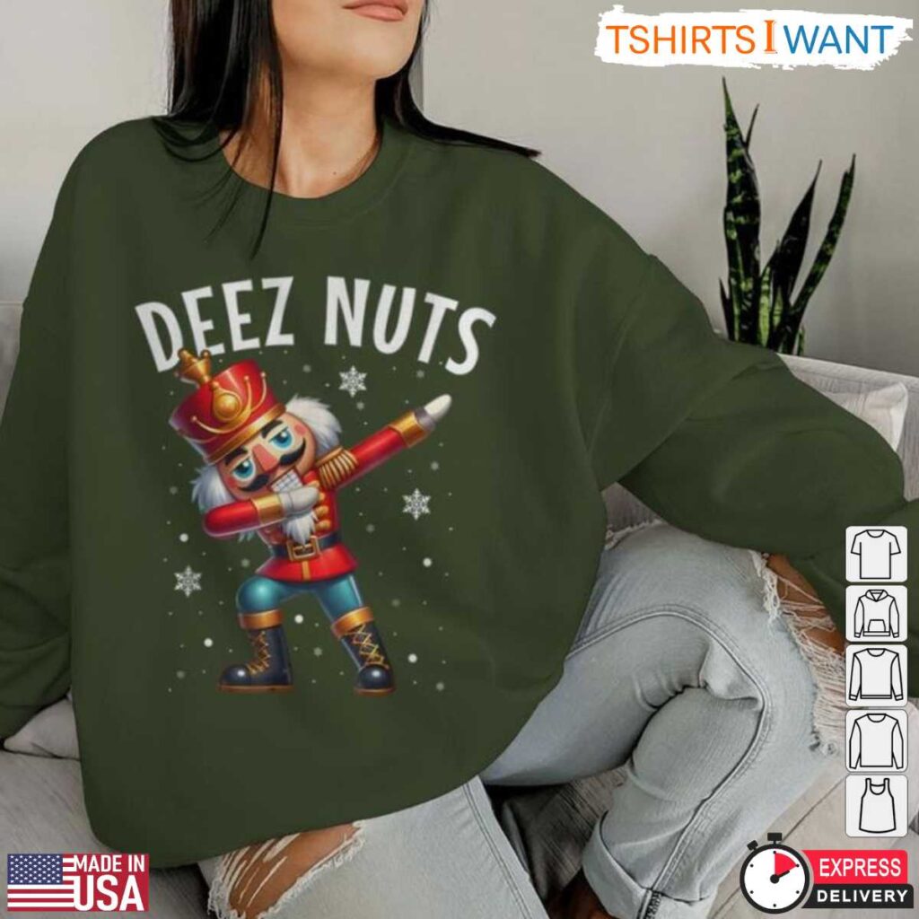 Deez Nuts Nutcracker Funny Christmas Tee