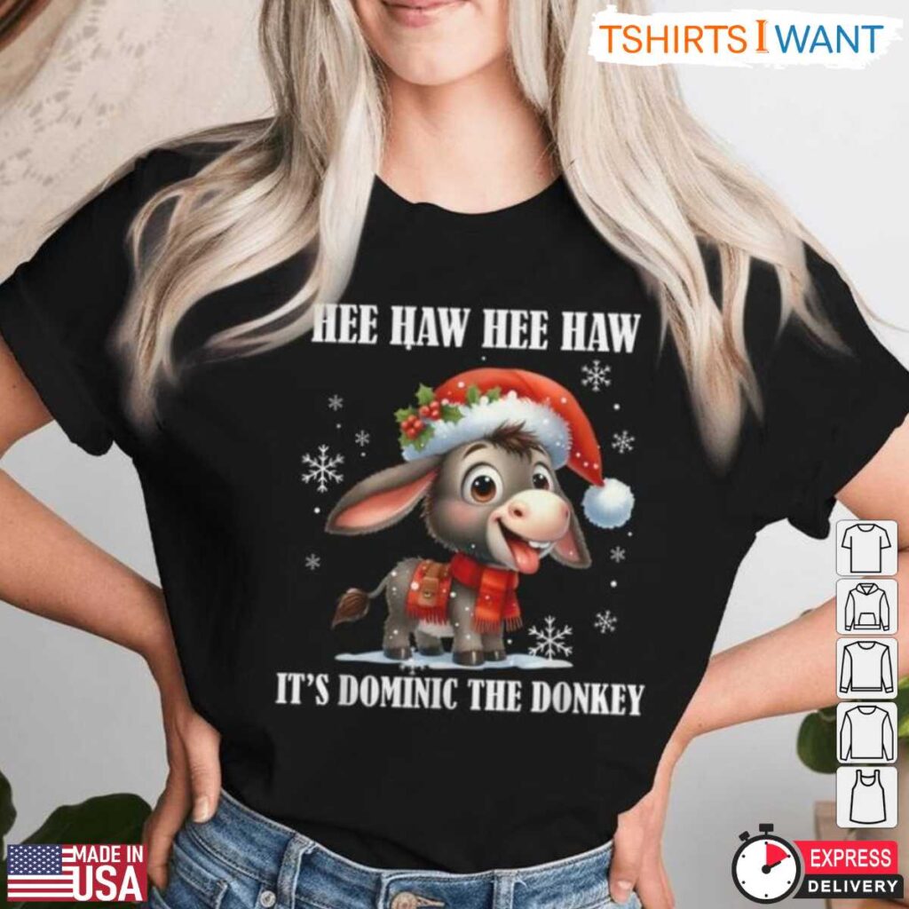 Dominic The Christmas Donkey Holiday Fun Tee