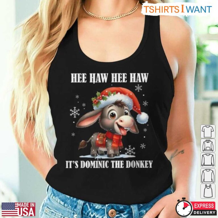 Dominic The Christmas Donkey Holiday Fun Tee