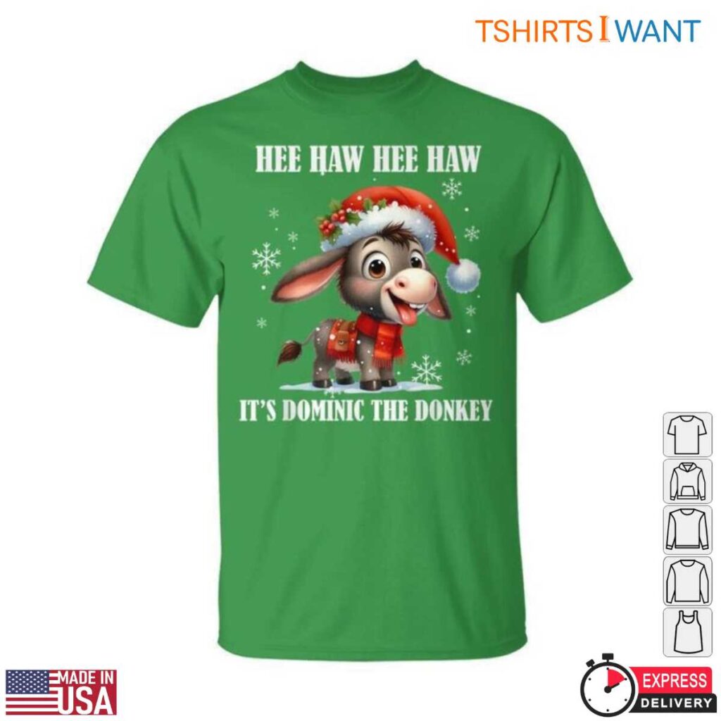 Dominic The Christmas Donkey Holiday Fun Tee