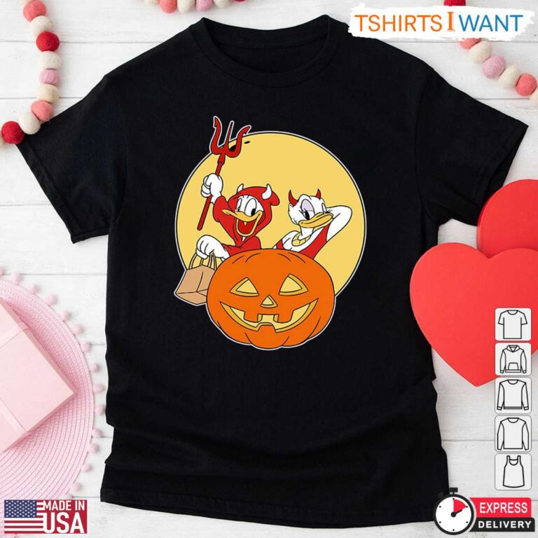 Donald And Daisy Duck Halloween Costumes T-Shirt – Disney Devil Costume ...