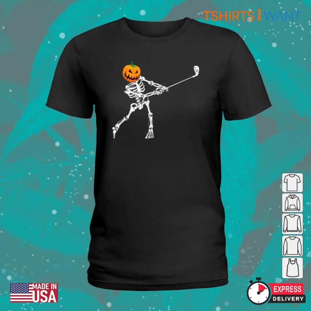 Golfer For Halloween: Skeleton Golf Pumpkin Golfing Halloween Costume ...