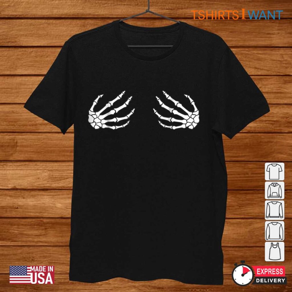 Halloween Boobs: Skeleton Hands Costume