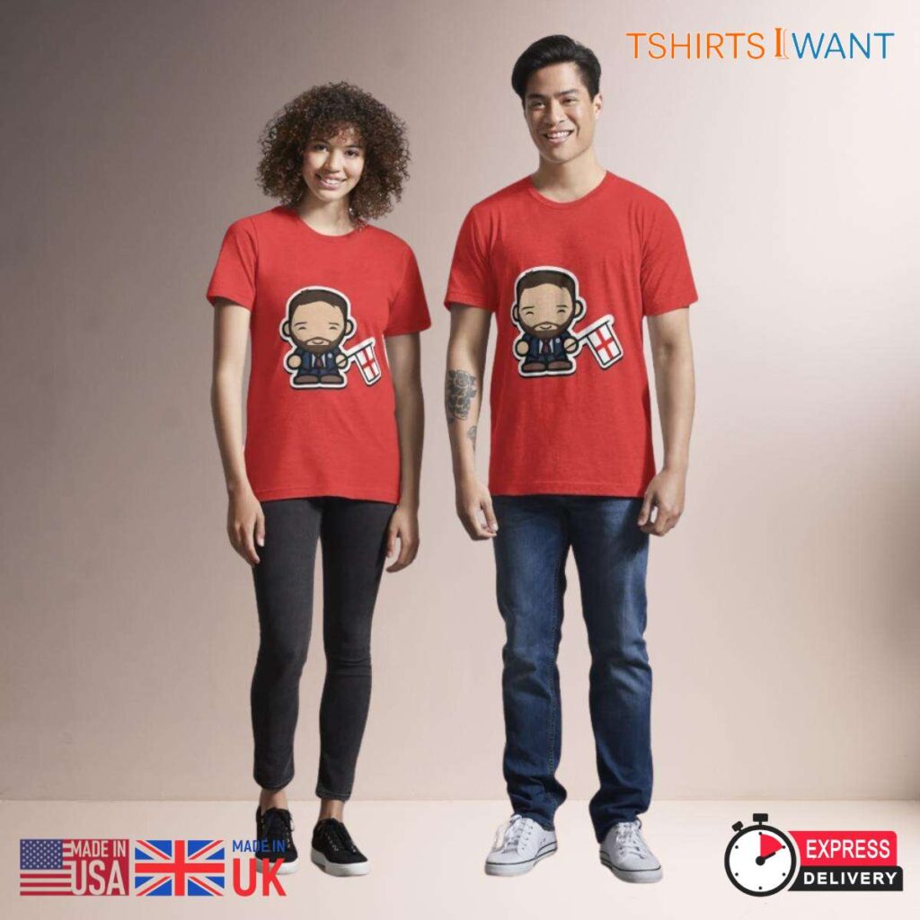 Happy Gareth Southgate Funny Emoji Of England Coach Essential T-Shirt - Tshirts I Want Store