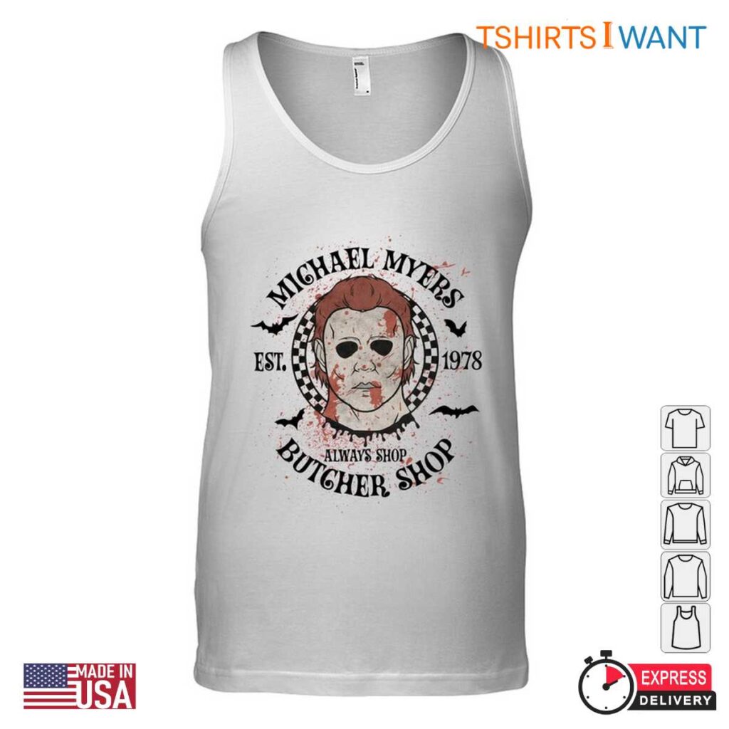 Michael Myers Butcher Shop Hoodie - Horror Movie Character Design Shirt ...