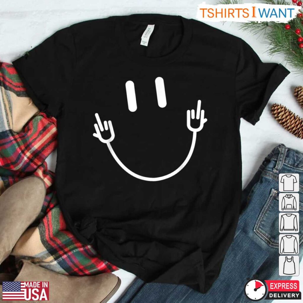 Middle Finger Power Socket Smile Funny Electrician Shirt