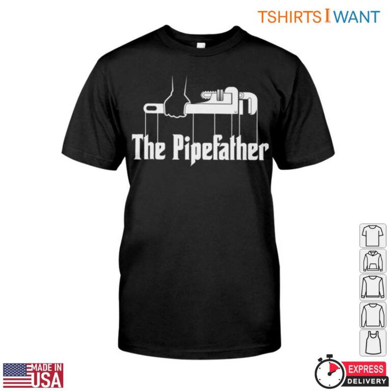 Pipefitter T-Shirt - The Pipefather With Wrench Graphic Tee