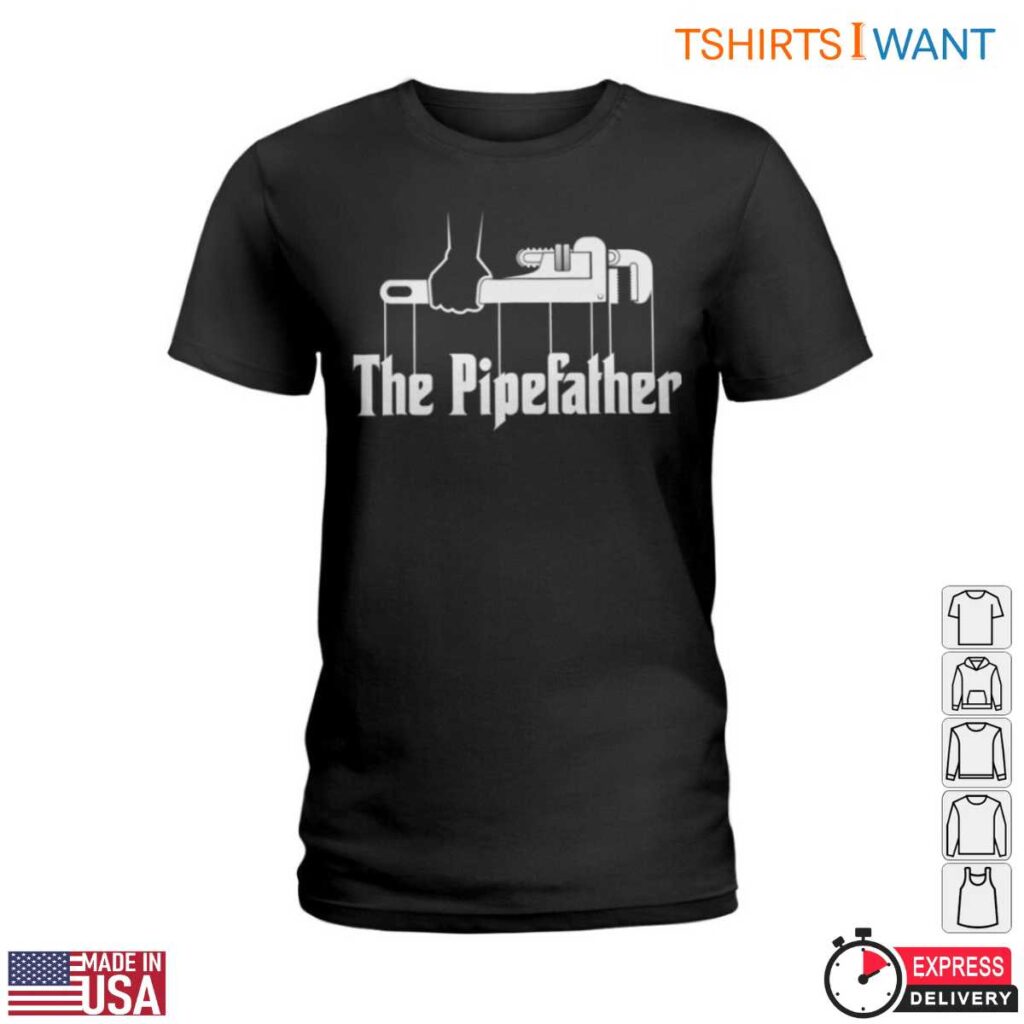 Pipefitter T-Shirt - The Pipefather With Wrench Graphic Tee