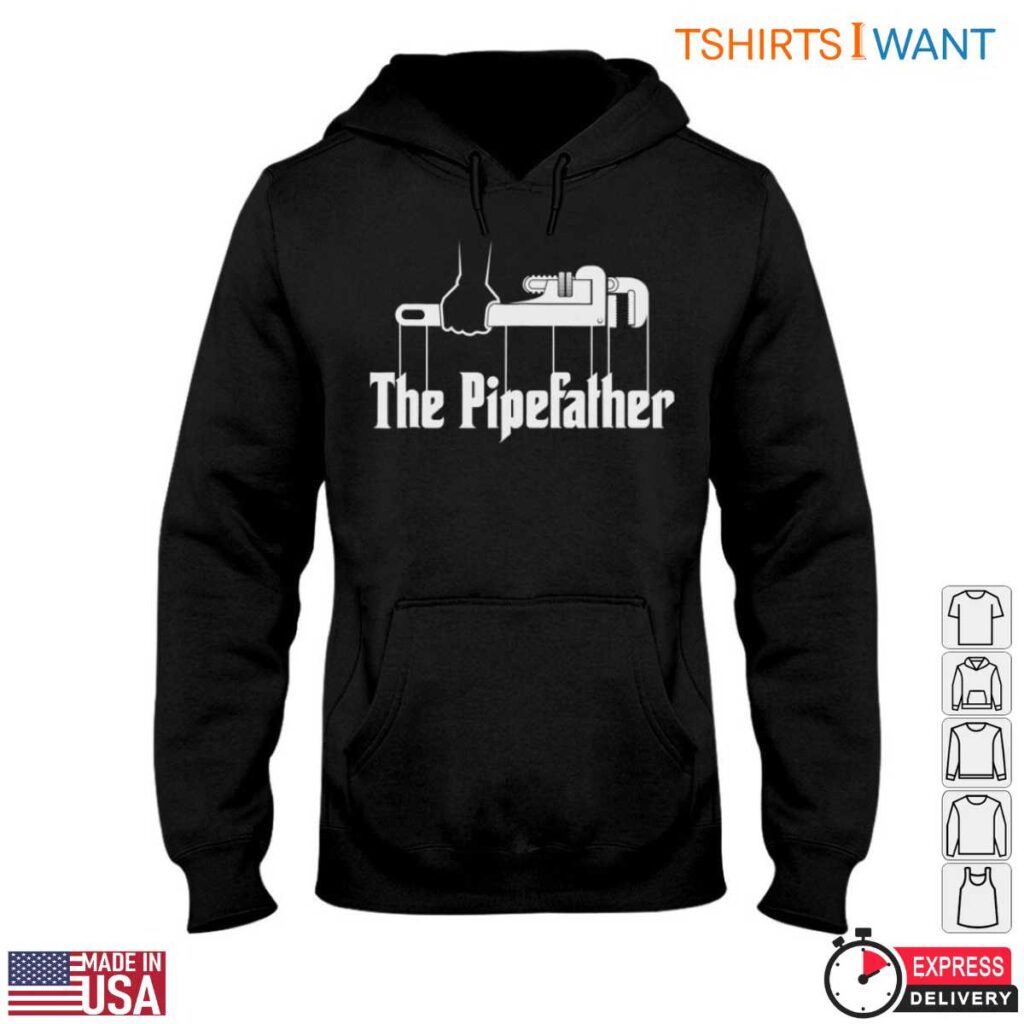 Pipefitter T-Shirt - The Pipefather With Wrench Graphic Tee