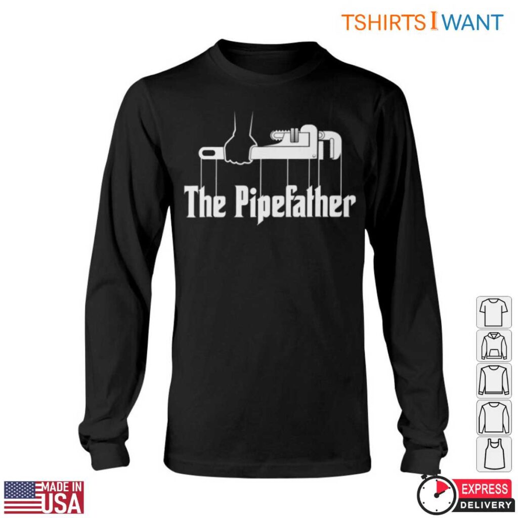 Pipefitter T-Shirt - The Pipefather With Wrench Graphic Tee