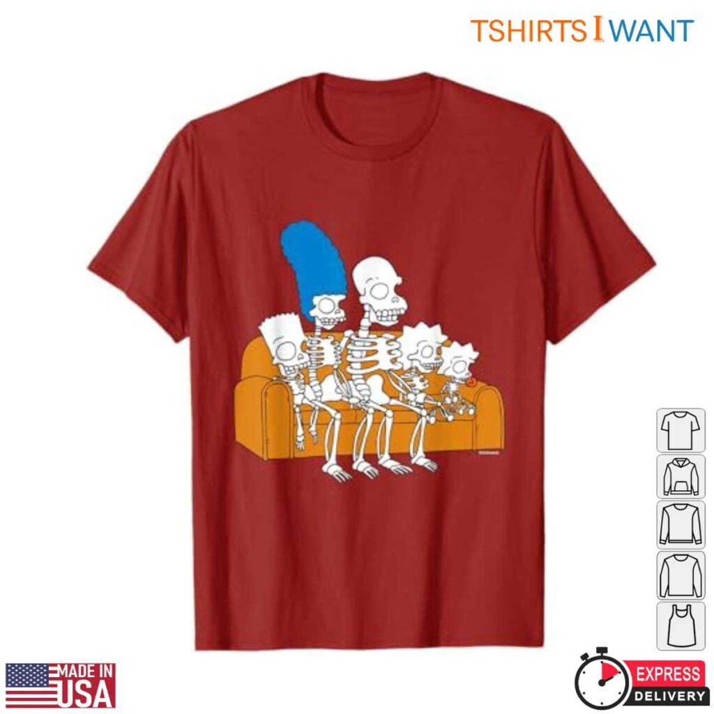 Simpsons Skeleton Shirt - Treehouse Of Horror Design - Tshirts I Want Store