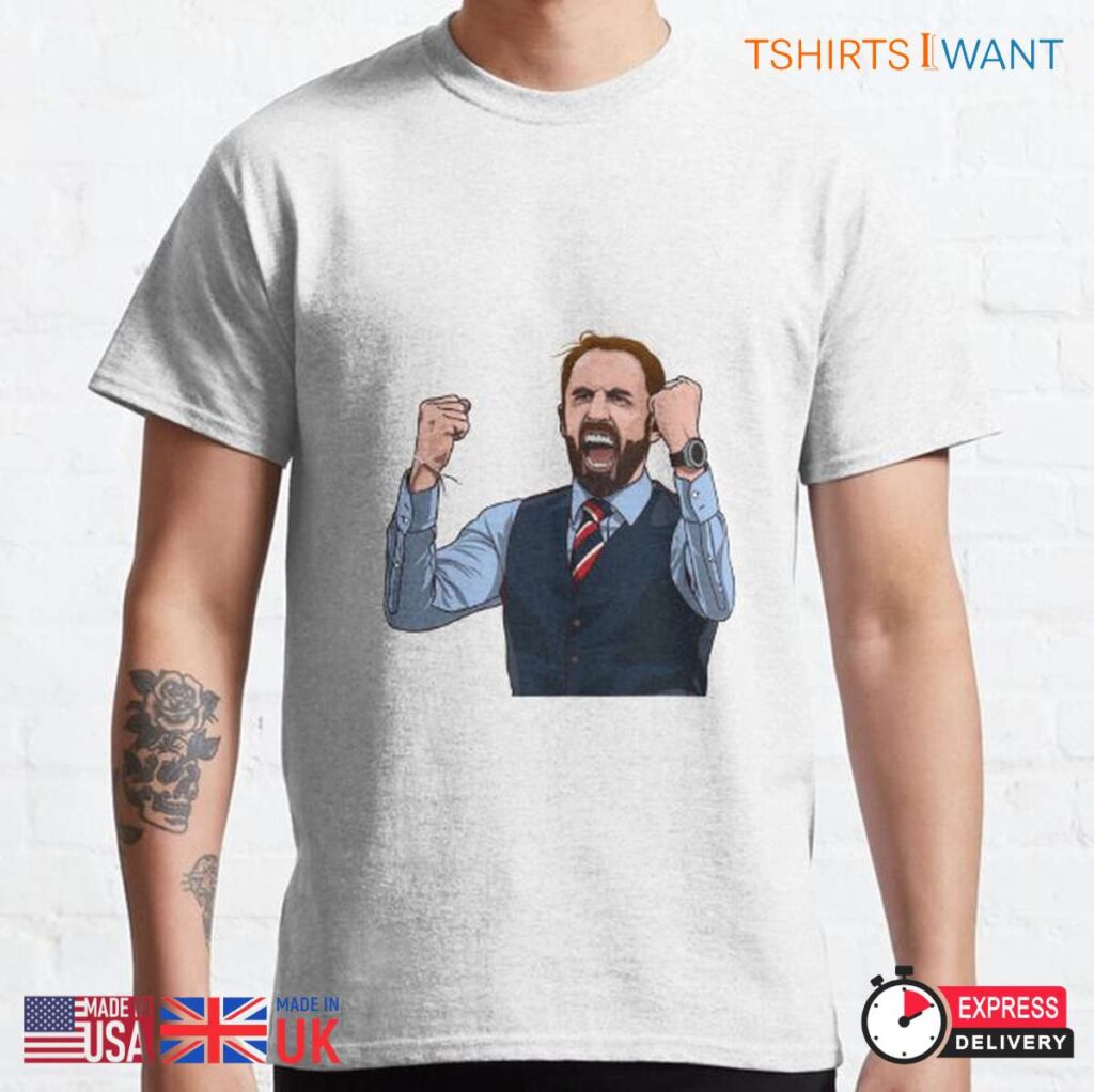 Gareth Southgate Passionate Emotion from England's Best Ever Coach T-Shirts - Tshirts I Want Store