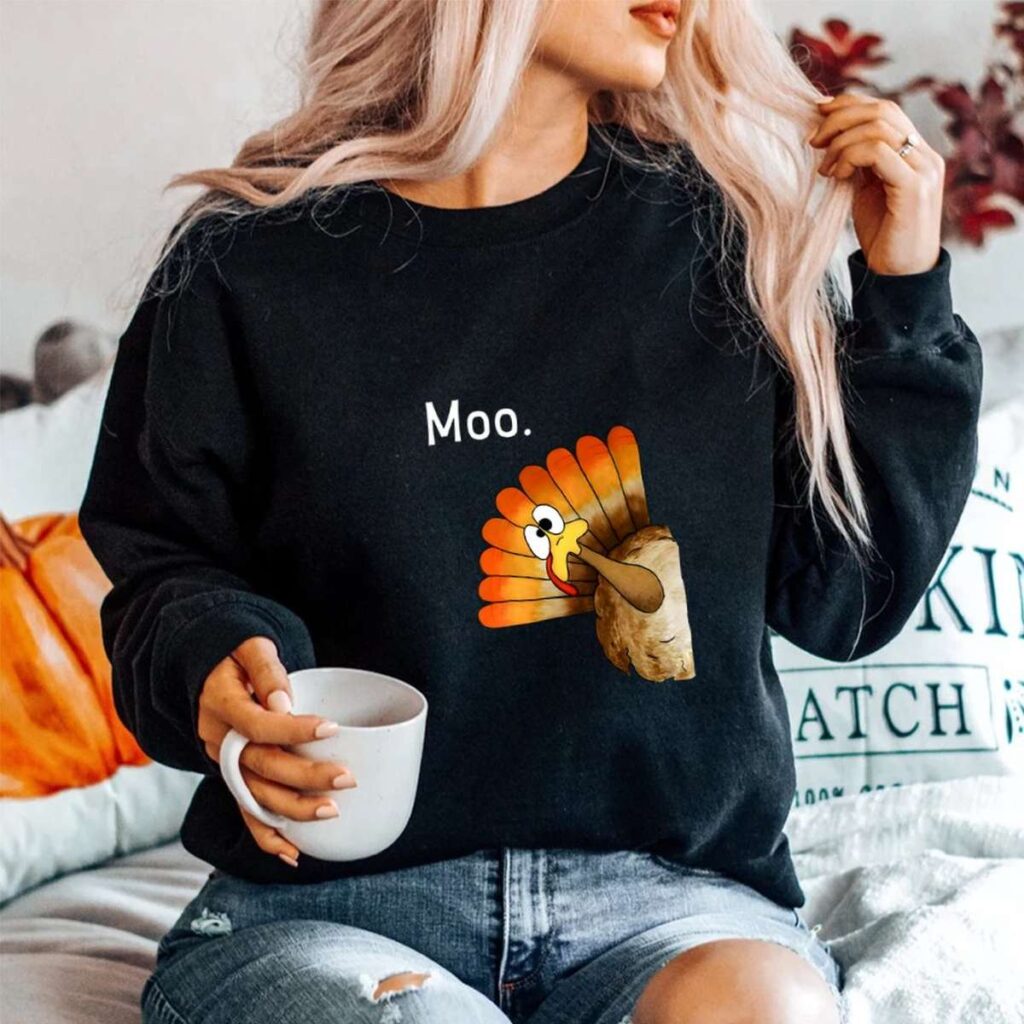Turkey Moo Funny Thanksgiving Shirt - Tshirts I Want Store