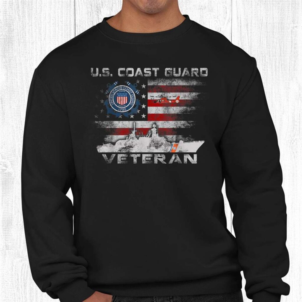 US Coast Guard Veteran Vintage Flag Shirt - Tshirts I Want Store