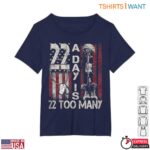 Veteran Suicide Awareness Ribbon T-Shirt - 22 A Day Tribute